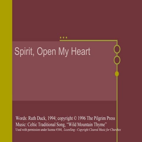 Spirit open | PPT