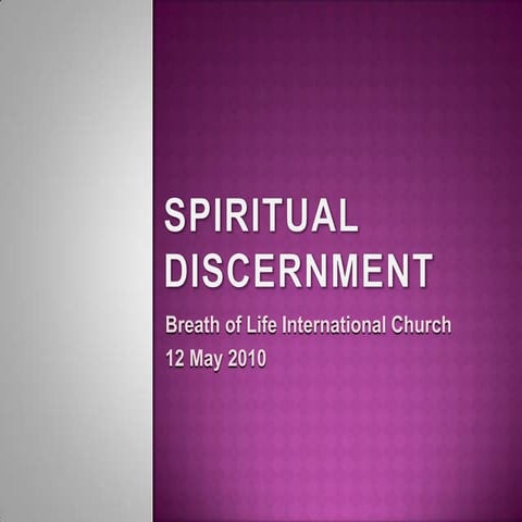 Spiritual Discernment | PPTX