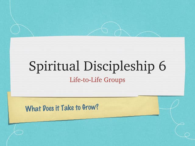 Spiritual Growth Steps | ODP