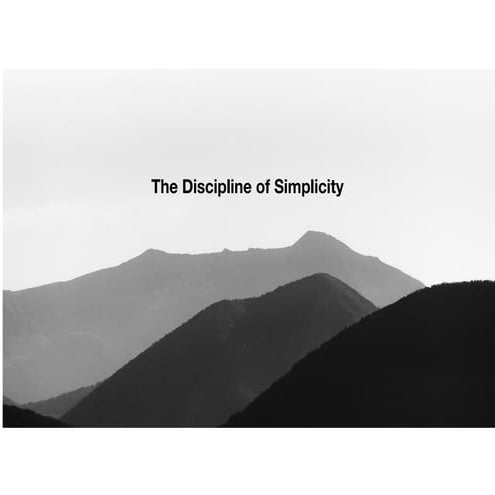 The Discipline of Simplicity: Spiritual Formation Lesson | PDF ...