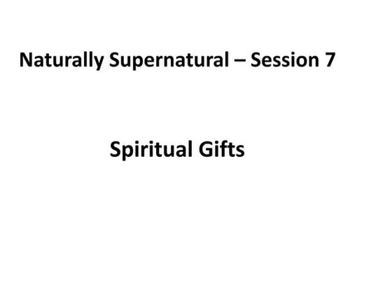 The Gifts of the Spirit Script | PDF