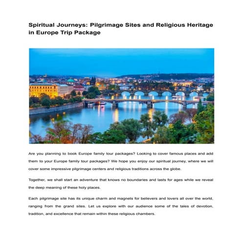 Spiritual Journeys_ Pilgrimage Sites and Religious Heritage in Europe ...