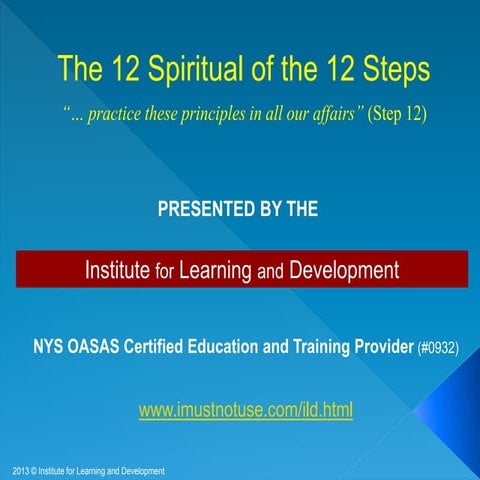 Spiritual Principles of the 12 Steps Slide Show | PPSX