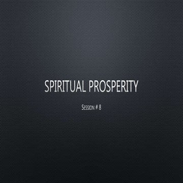 Spiritual prosperity | PPT