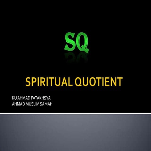 Spiritual quotient | PPTX