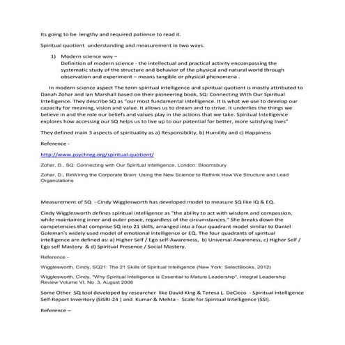 Spiritual quotient | PDF | Spirituality | Religion & Spirituality