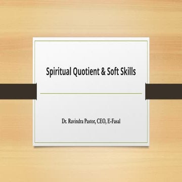 Spiritual Quotient & Soft Skill for Interview | PPTX