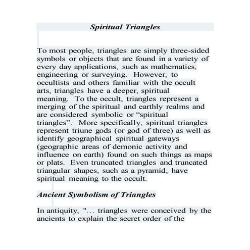 Spiritual triangles.. | DOCX