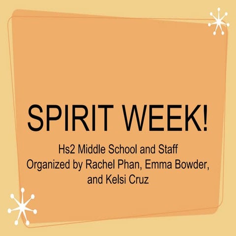 Spirit week slideshow | PPT