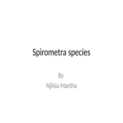 Spirometra species ( medical parasitology) | PPTX