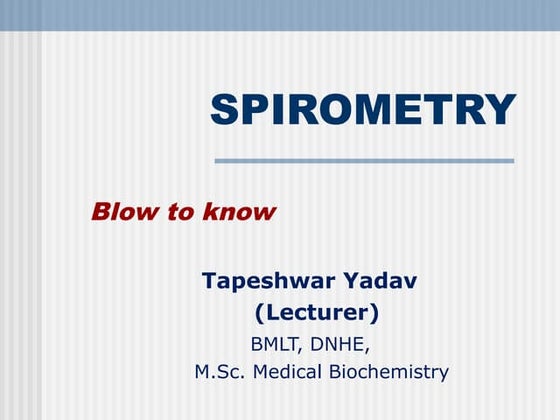 Spirometry | PPT