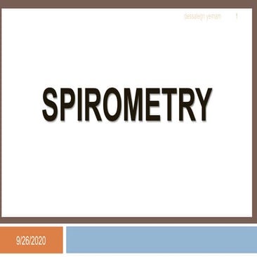 Spirometry | PPT