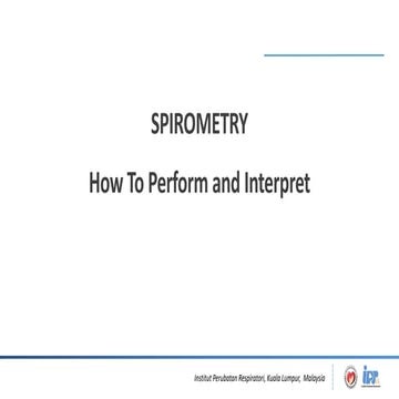 Spirometry.pdf | Lung and Respiratory Health | Diseases and Conditions