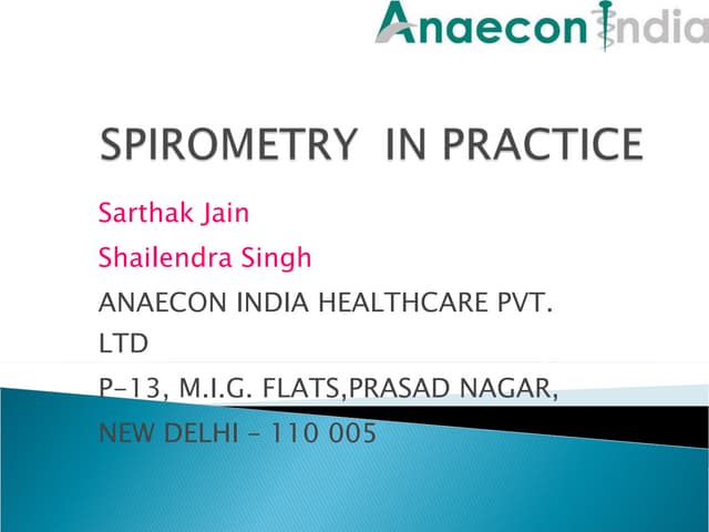 Bedside PULMONARY FUNCTION TEST/PFT | PPTX