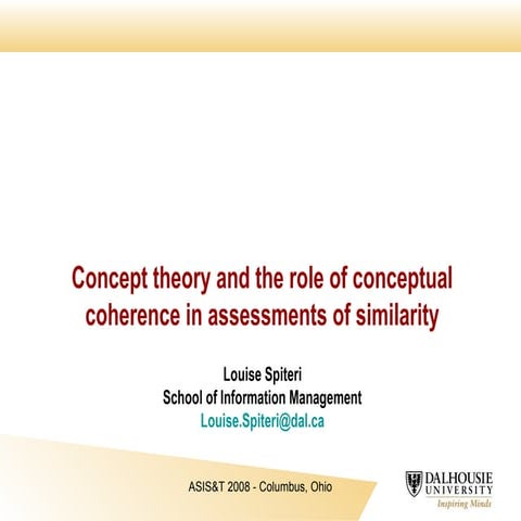 Concept theory and the role of conceptual coherence in assessments of ...
