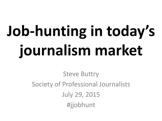 Job Hunting in Digital Journalism | PPTX