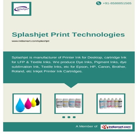 Splashjet Print Technologies, Mumbai, Inkjet Ink | PDF