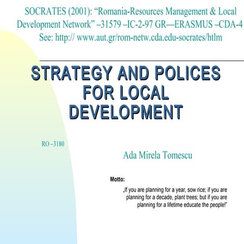 Strategy and Policy for Local Development –2000 | PPT