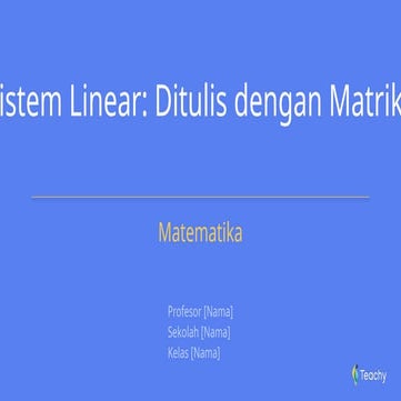 SPLDV dalam Matriks untuk SMA kelas X.pptx