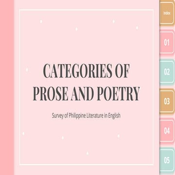 Categories of Prose and Poetry | PPTX