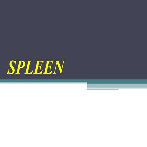 Spleen in surgery | PPT