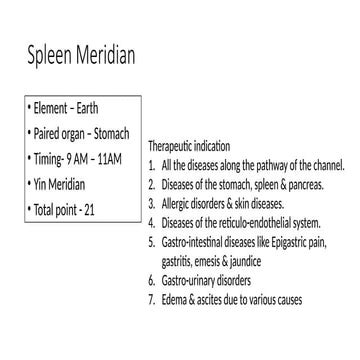 Spleen Meridian-1, introduction, indication and pathway.pptx