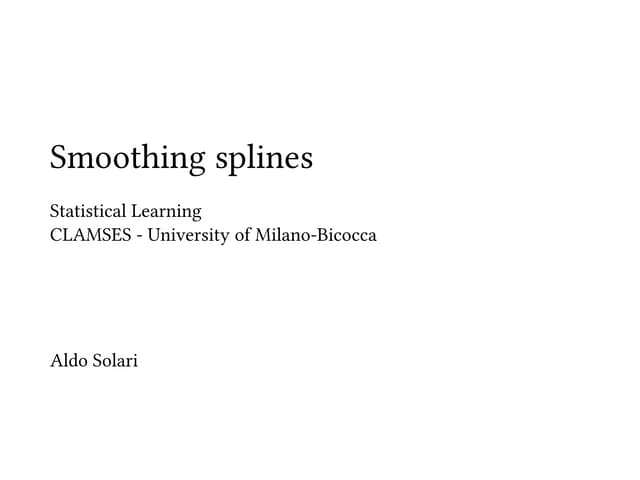 Splines 1 Smoothing Learning More Characters Pdf