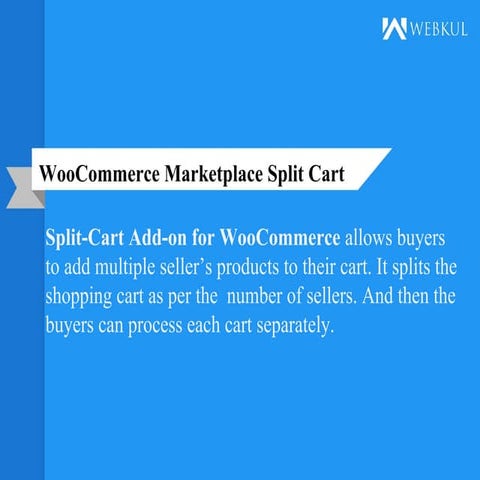 Woocommerce Marketplace Split Cart Plugin Ppt