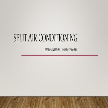 Split air conditioning | PPTX