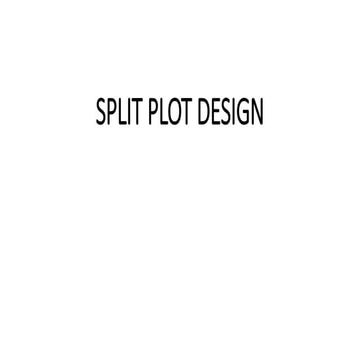 Split Plot Design New Pptx