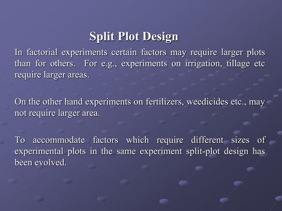 Layout of Agricultural field experiments | PPT
