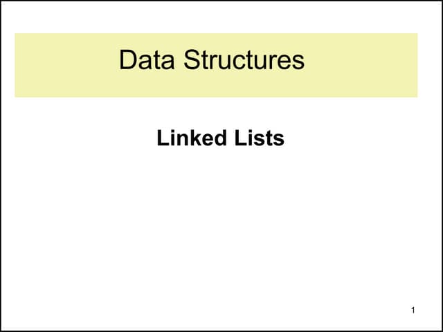 Presentations Linked Lists Data Structure | PPT Presentations Linked Lists Data Structure | PPT
