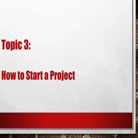 How to Start a Project | PPT