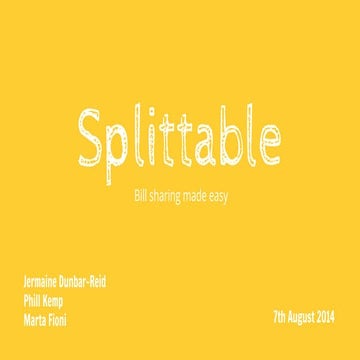 Splittable - Bill sharing responsive site | PPT