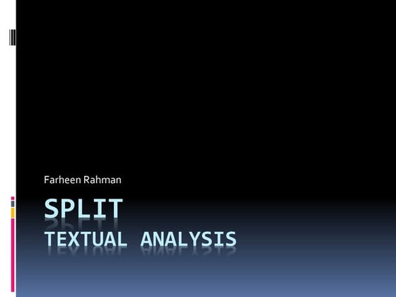 Title sequence analysis of | PPT