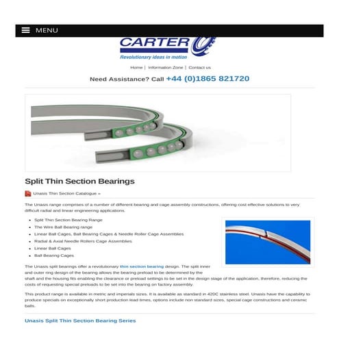 Split thin section bearings | PDF