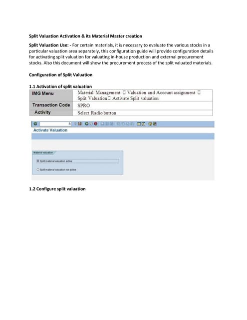 Valuation & Split valuation in MM | PDF | Business Accounting & Finance | Business