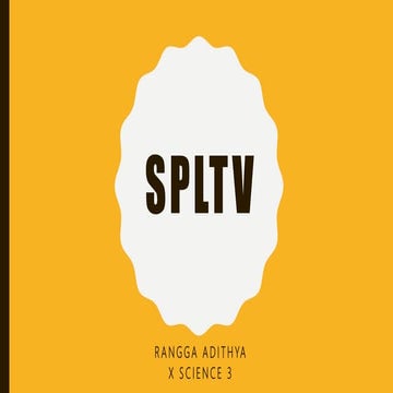 Spltv rangga uprak x science 3 | PPT