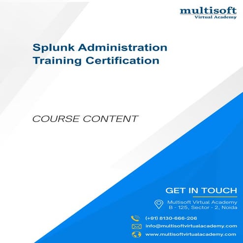 Splunk Administration Training Certification Pdf