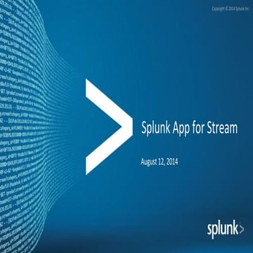 Splunk app for stream | PDF