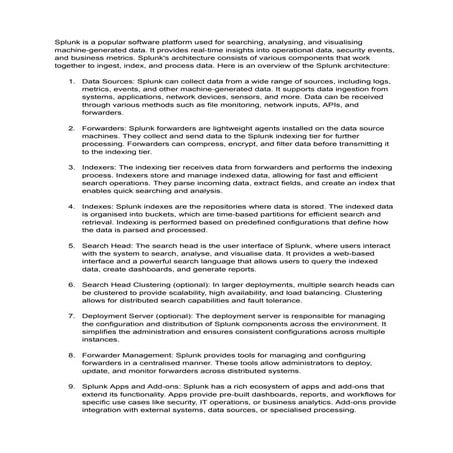 Splunk Architecture A Complete Guide Pdf