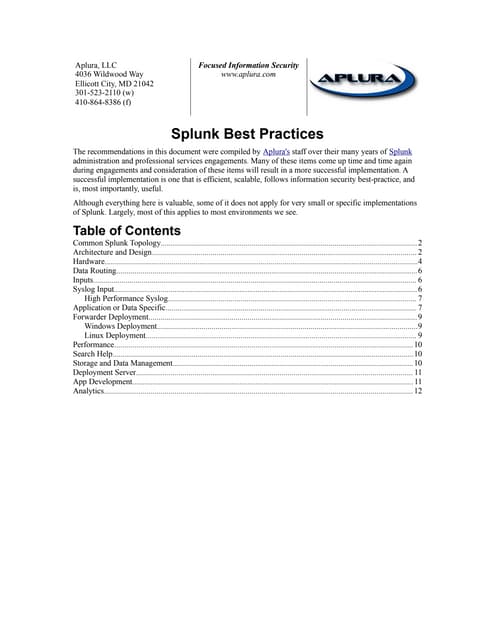 Splunk Architecture - A complete guide | PDF