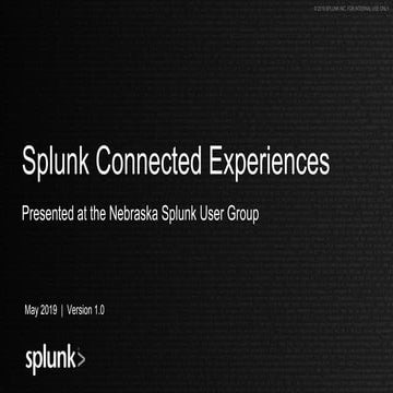 Splunk Connected Experiences | PPTX