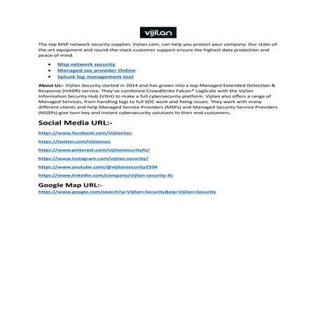 Splunk Log Management Tool | Vijilan.com