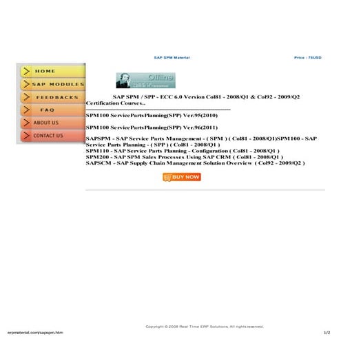 SAP SPM Material | PDF