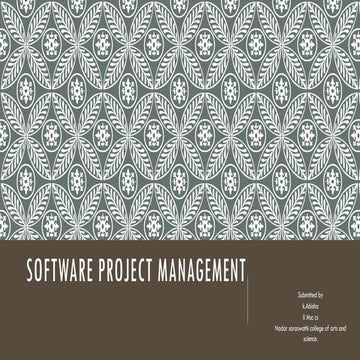 Software project management, computer science | PPTX