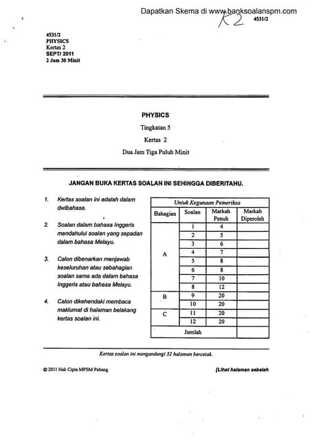 Spm trial-2011-physics-p3-pahang | PDF