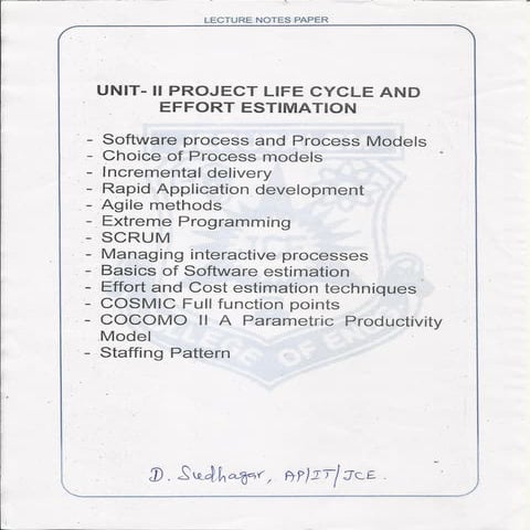 Spm unit-2-notes | PDF