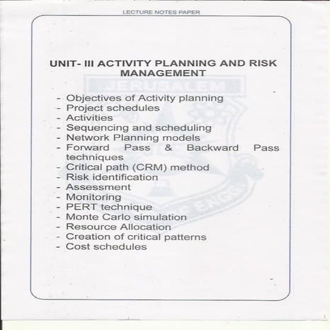 Spm unit-3-notes | PDF