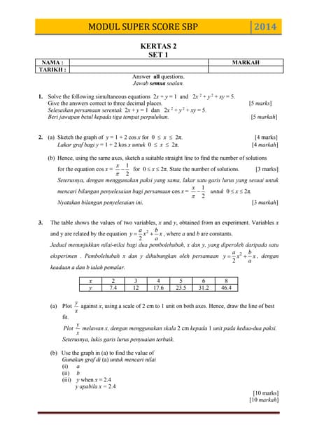 Latihan Ithink and kbat math form 3 | PDF